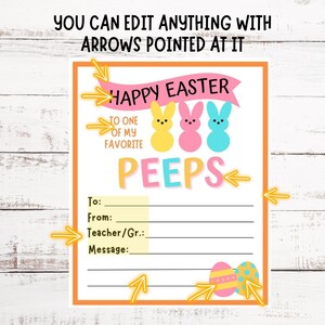 Editable Easter Candy Gram Flyer PTO / PTA School Fundraiser - Etsy