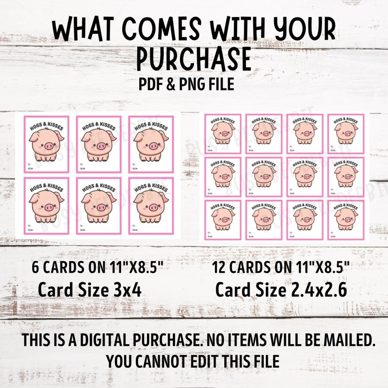 Pig Pun Valentine's Day Printable Cards Kids Valentines Day Gifts Piggy ...