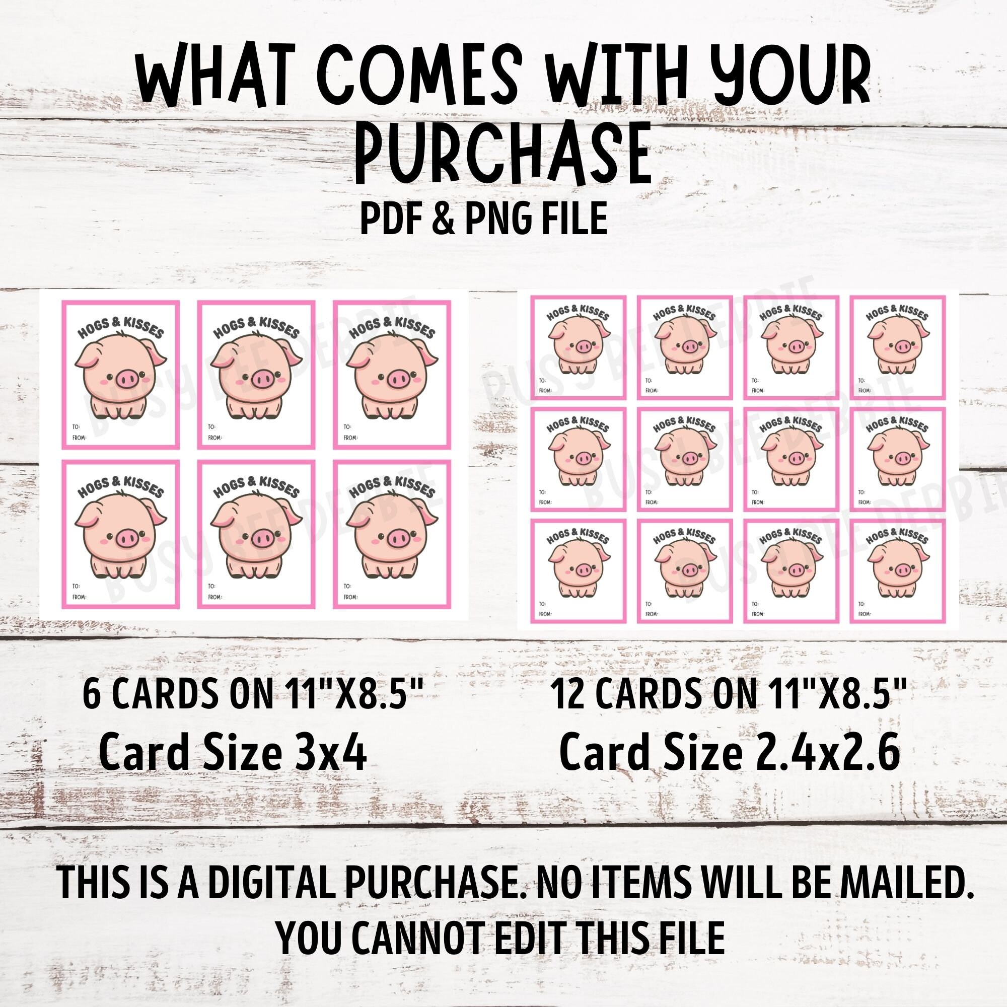 Pig Pun Valentine's Day Printable Cards Kids Valentines Day Gifts Piggy ...