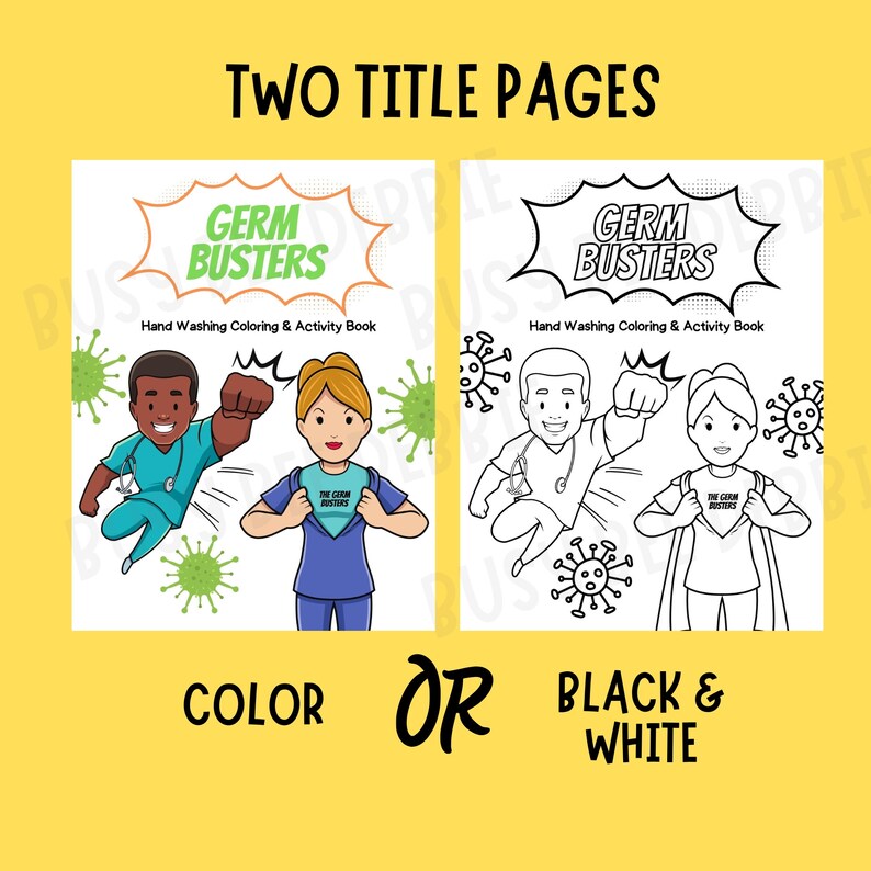 Hand Washing Coloring and Activity Book for Kids Superhero - Etsy
