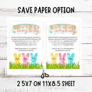 Editable Easter Candy Gram Flyer PTO / PTA School Fundraiser - Etsy