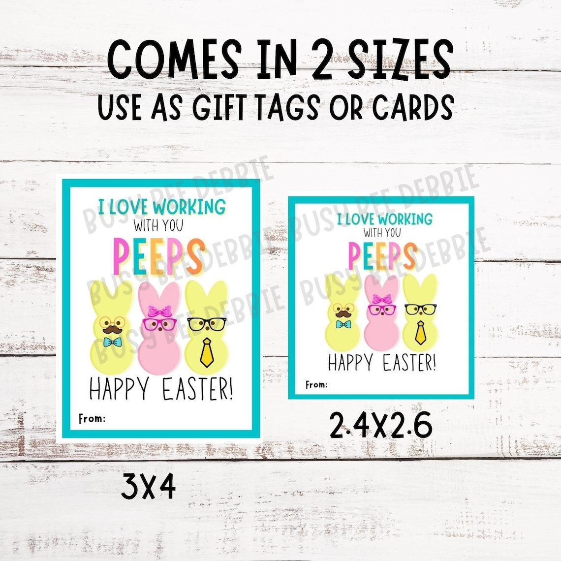 Easter Peeps Printable Tags Peeps Printable Tags Easter - Etsy