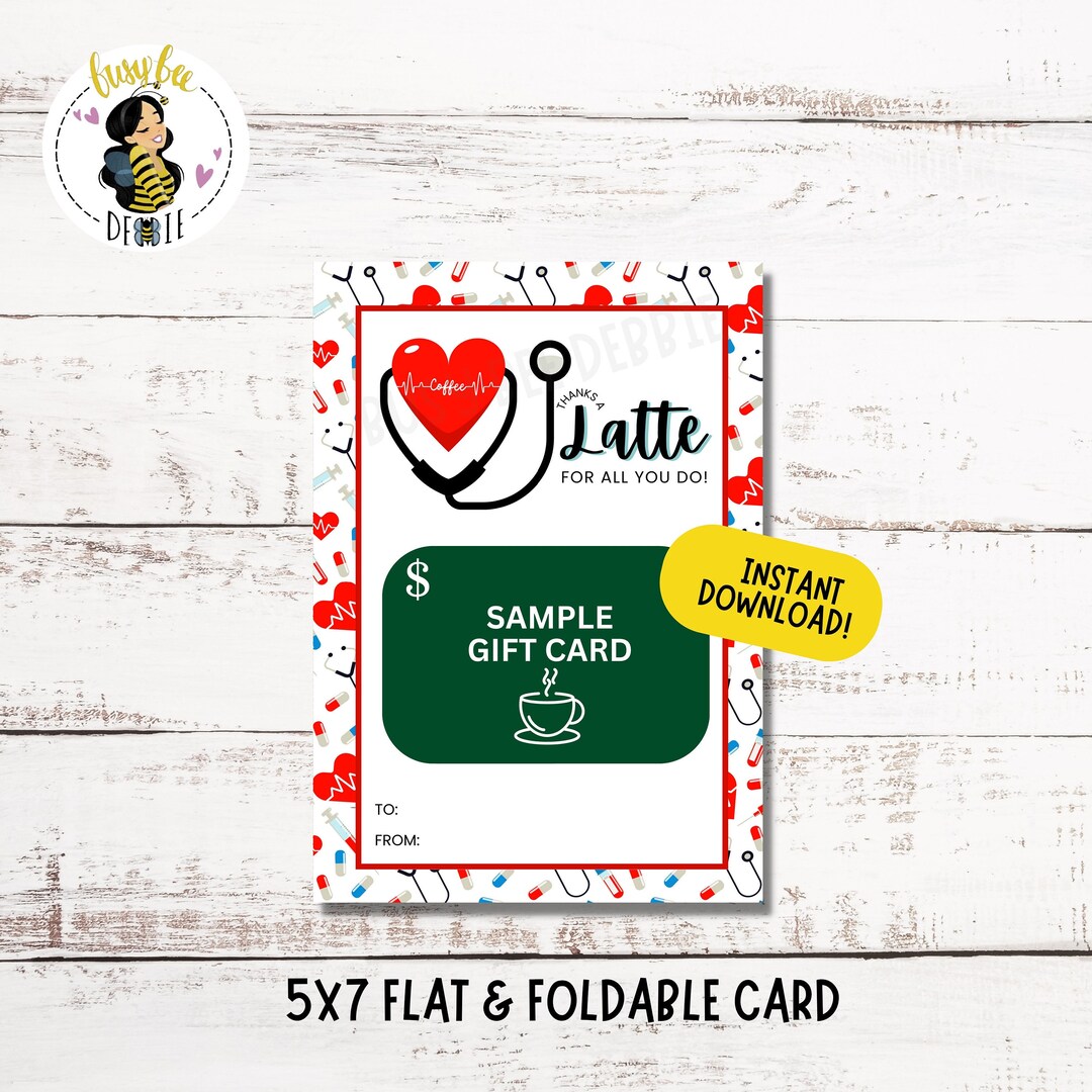 Coffee Gift Card Holder | Nurse Week | Doctor's Week | Gift Card for ...
