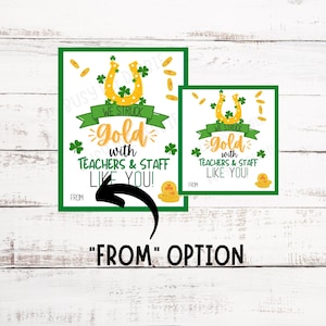 Printable St Patrick's Day Teacher and Staff Appreciation Tags St ...