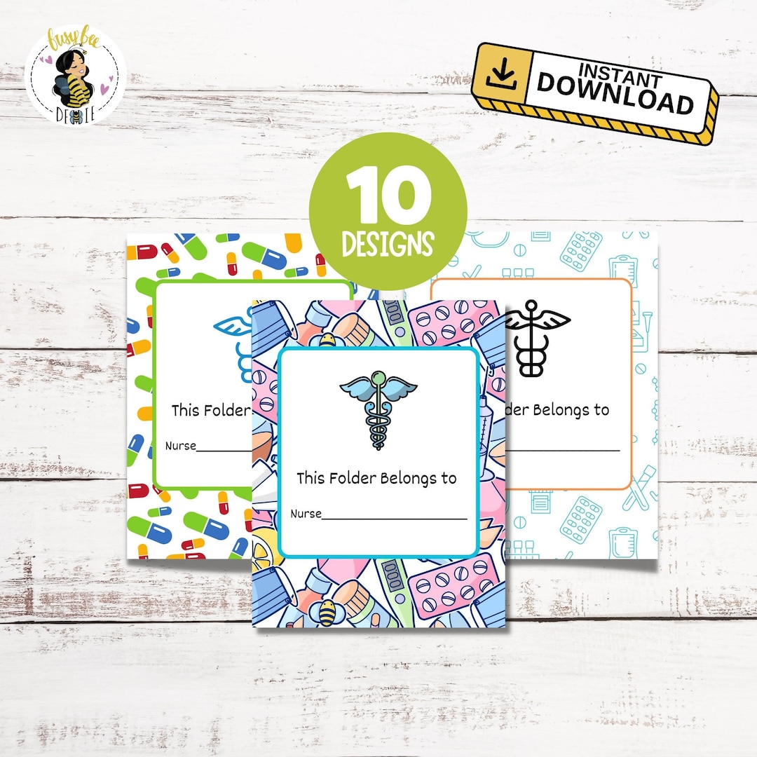Binder Cover for School Nurse | Career Day | Kids Medical Folder Covers ...