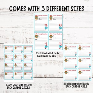 Printable Christmas Candy Cane Gram School Fundraiser Winter Holiday ...