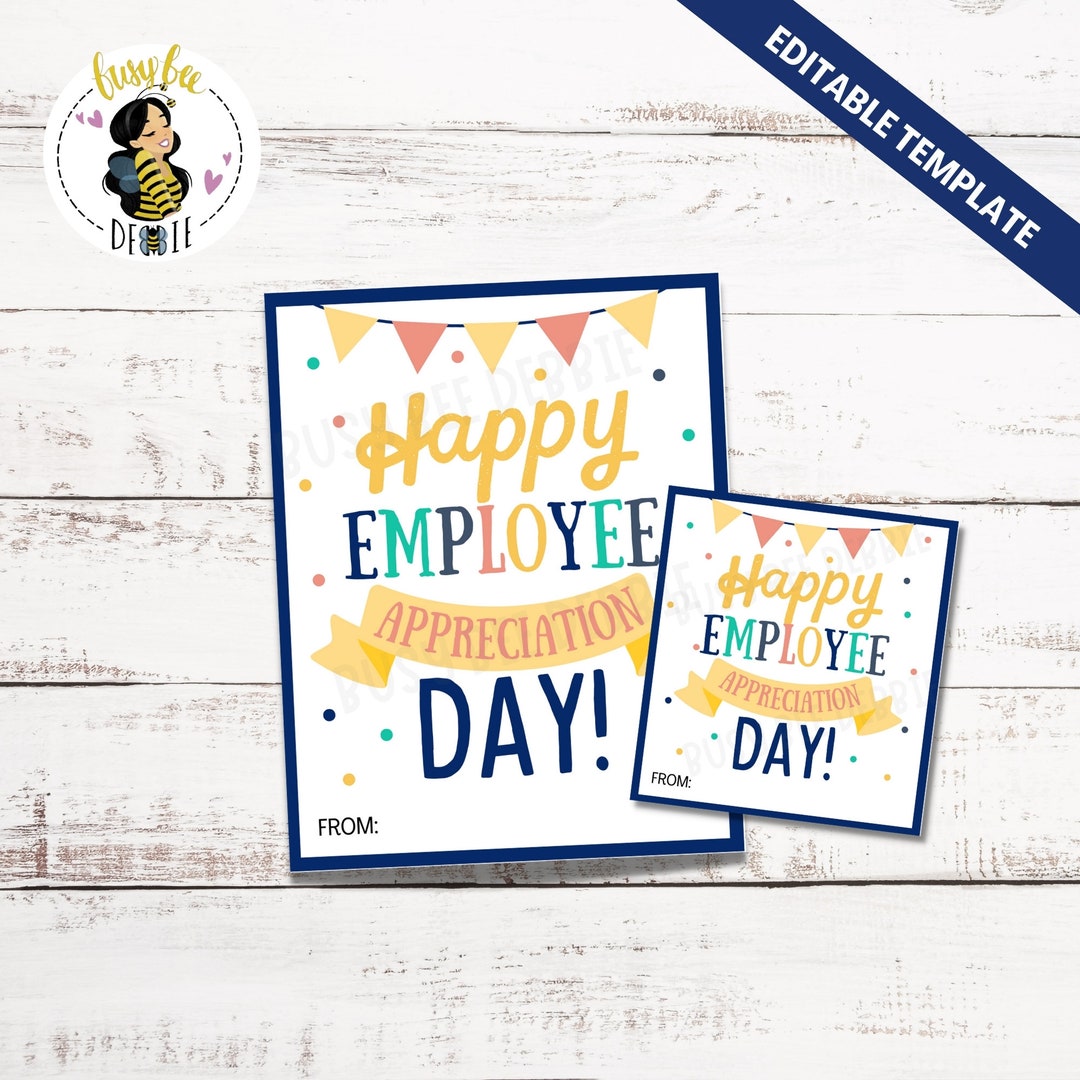 Employee Appreciation Day Tag Printable employee Appreciation Gift ...