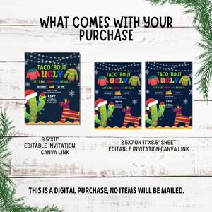 Editable Ugly Sweater Party Invitation, Christmas Ugly Sweater ...