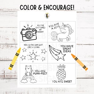 Compliment Cards Kindness Cards to Color Printable Positivity, Kindness ...
