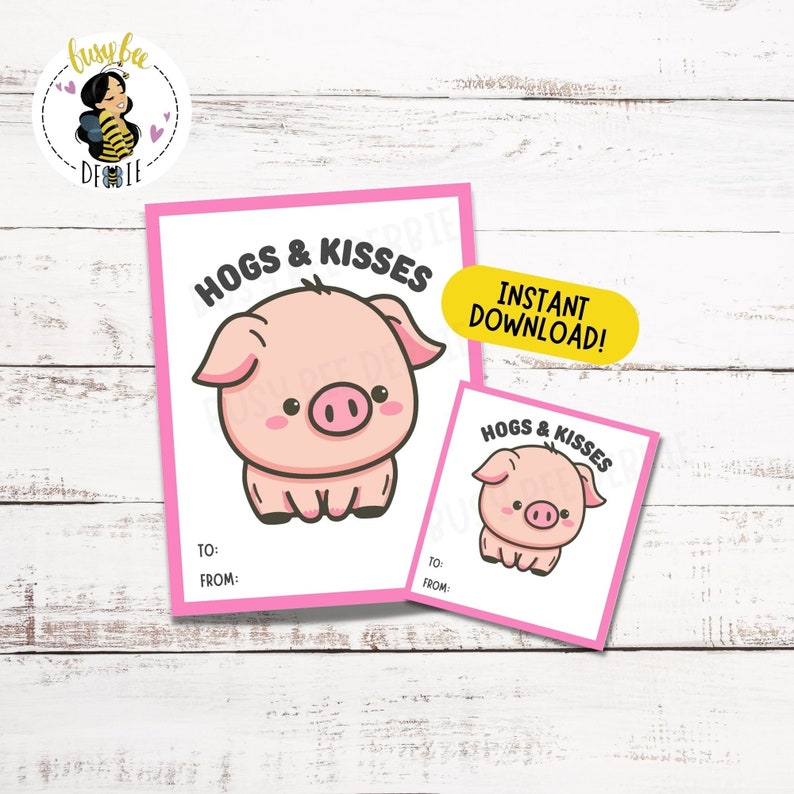 Pig Pun Valentine's Day Printable Cards Kids Valentines Day Gifts Piggy ...