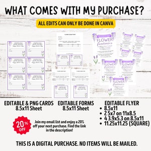 Editable Mother's Day Flower Fundraiser Flyer Template | Printable ...