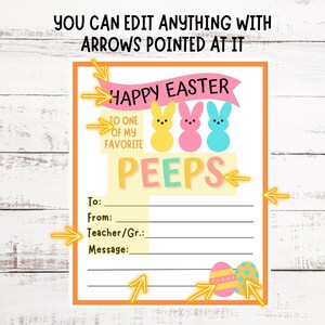 Editable Easter Candy Gram Flyer PTO / PTA School Fundraiser Template ...