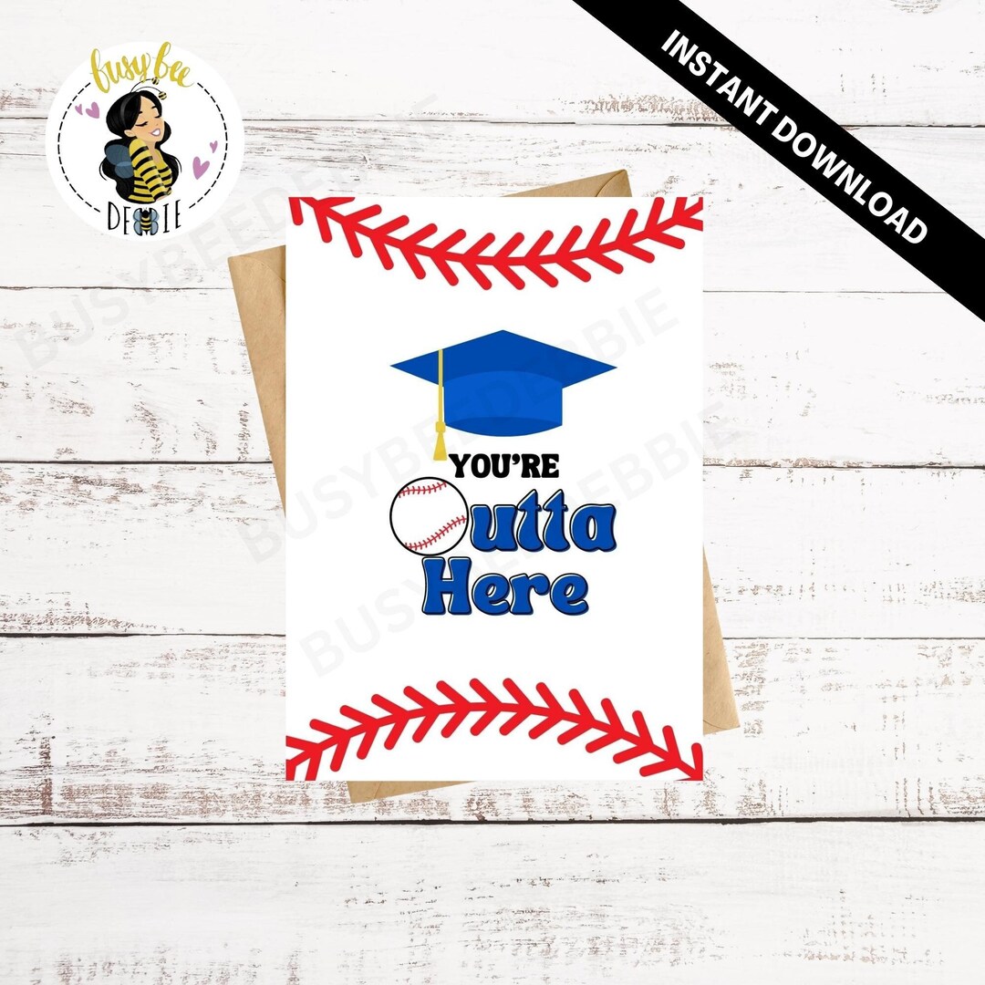 Printable Baseball Theme you're Outta Here - Etsy