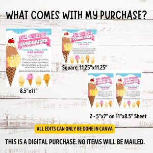 Editable Ice Cream Flyer PTA PTO Fundraiser Ice Cream Party, School ...