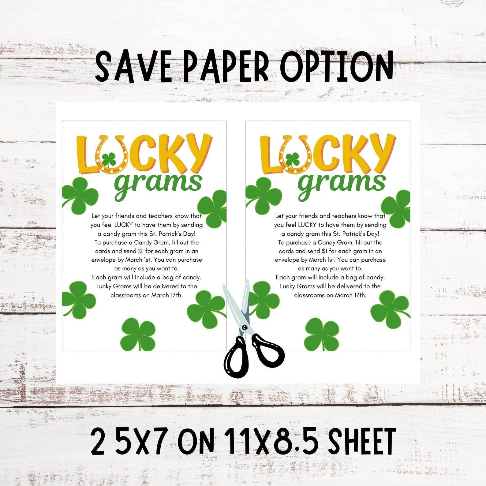 Editable St. Patricks Day Flyer Fundraiser | Lucky Grams for School ...