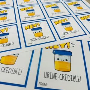 Printable Urine Gift Tags | Cards for Doctor, Nurse,urologist ...