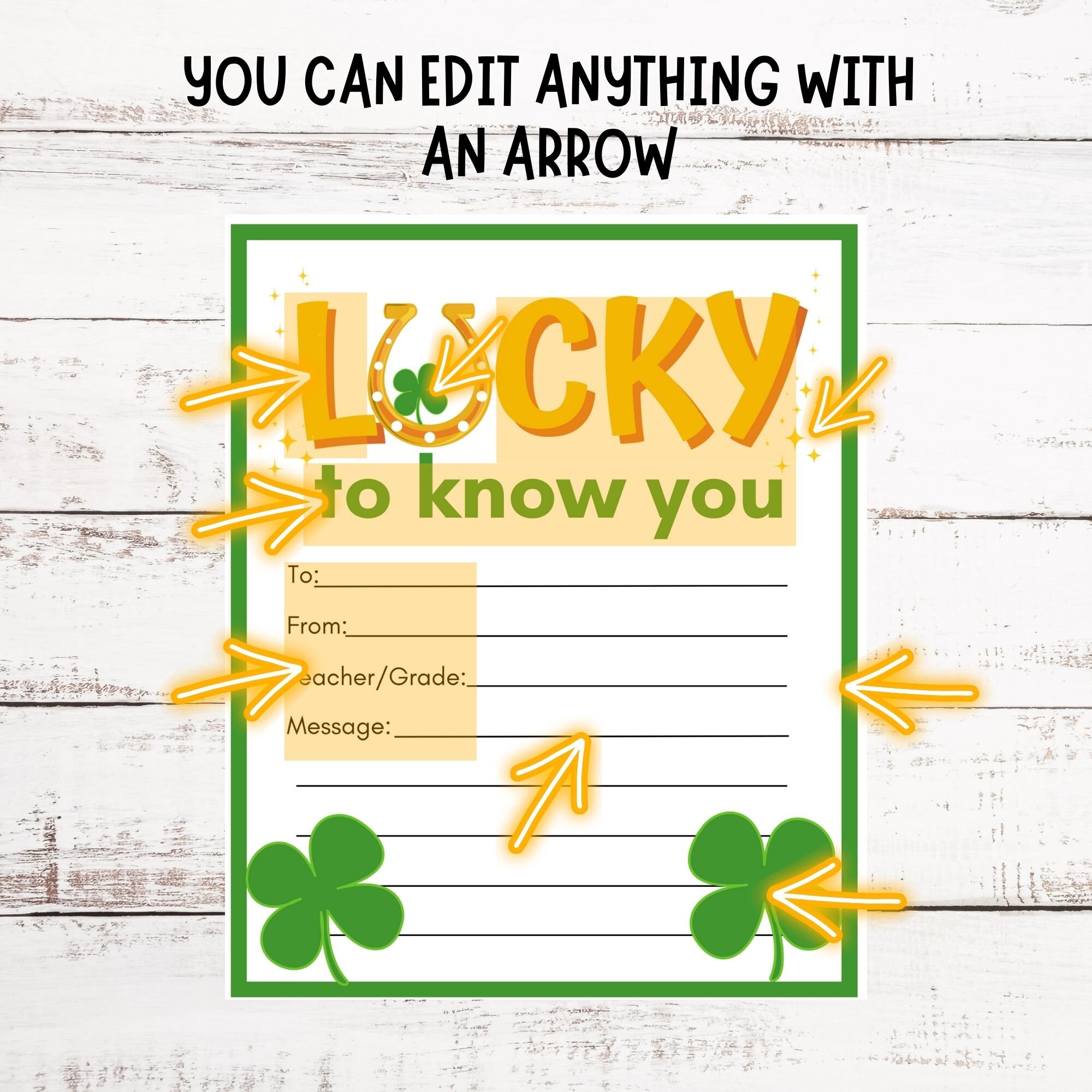 Editable St. Patricks Day Flyer Fundraiser | Lucky Grams for School ...