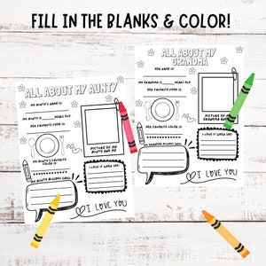 All About My Mom Printable Mother's Day Craft, Coloring Page Gift for ...