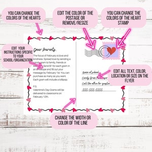 Printable Valentine's Day Candy Gram Post Card - Etsy