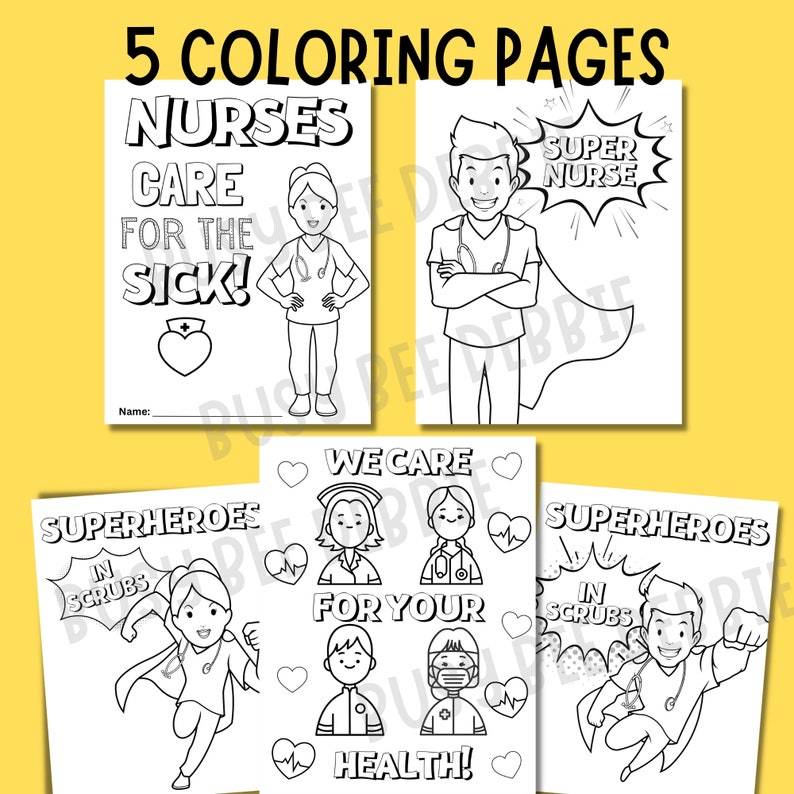 Printable Nurse Activity Packet and Worksheets Nurse - Etsy
