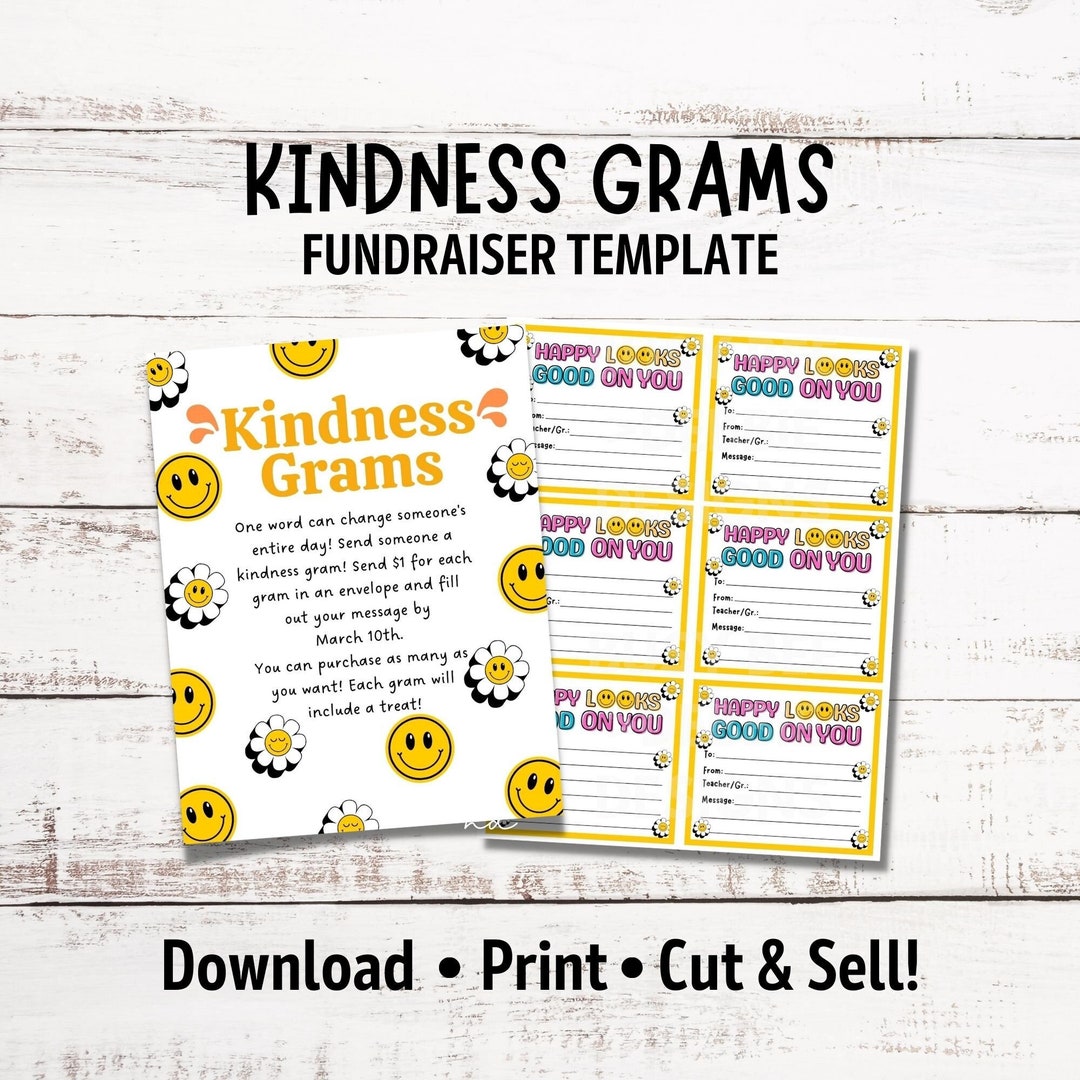 Editable Kindness Fundraiser Flyer Template Kindness Day or Week Candy ...