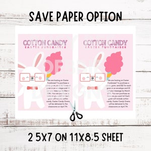 Editable Cotton Candy Fundraiser Flyer Template Easter Bunny - Etsy