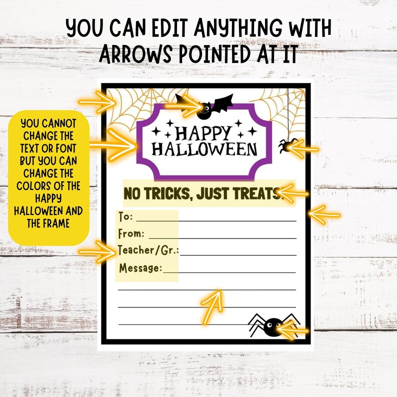 Editable Halloween Candy Gram Fundraiser Flyer | Halloween Candy Grams ...