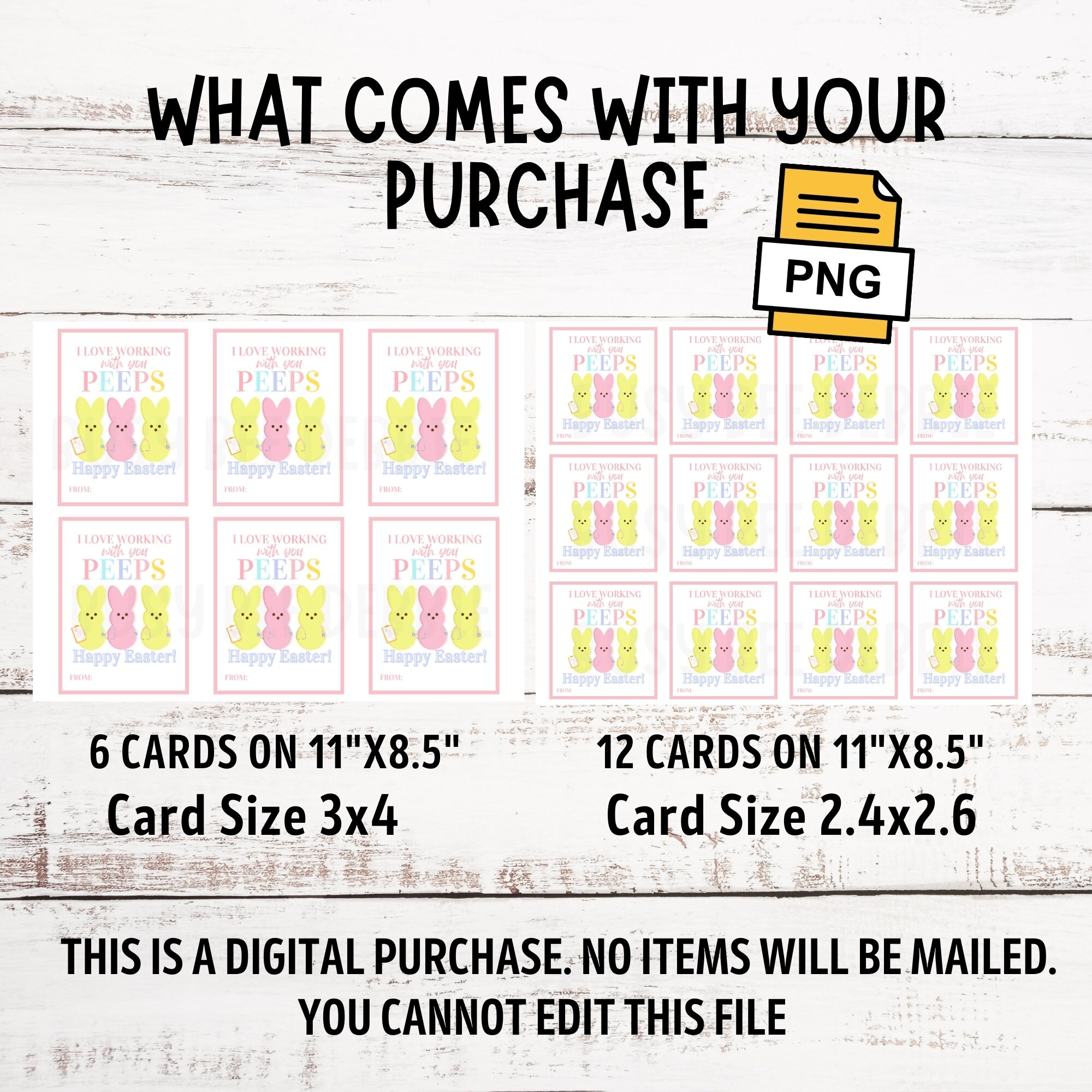 Printable Easter Peep Gift Tags | Medical Tags for Coworkers, Nurses ...
