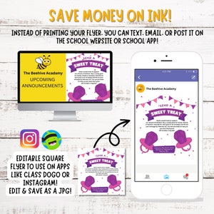 Valentine's Day Ring Pop Fundraiser Flyer Template | Valentine's Day ...