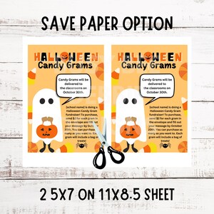 Editable Halloween Candy Gram Fundraiser Flyer Halloween Candy Grams ...