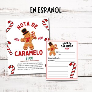 Christmas Candy Cane Gram Template Editable Candy Cane Gram School ...