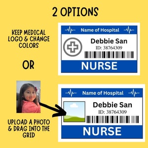 Editable ID Badge for Kids | Pretend Nurse Play | Medical Party ...