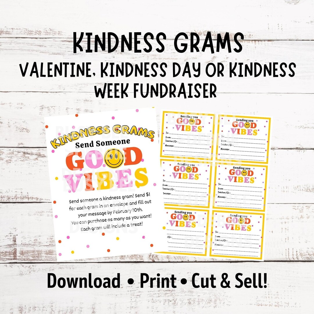Valentines Day Candy Grams Kindness Grams for Fundraisers - Etsy