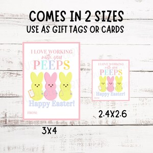 Printable Easter Peep Gift Tags | Medical Tags for Coworkers, Nurses ...