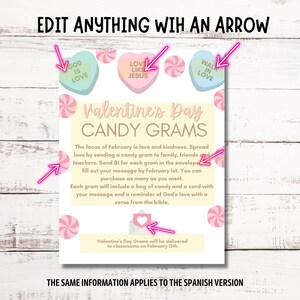 Bible Verse Valentine's Day Candy Gram Flyer | Bible Verses About God's ...