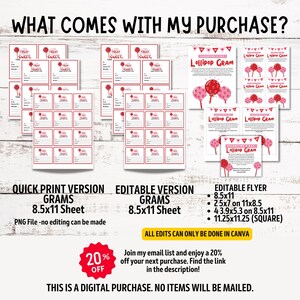 Editable Valentine's Day Lollipop Gram | Candy Gram for Fundraiser ...