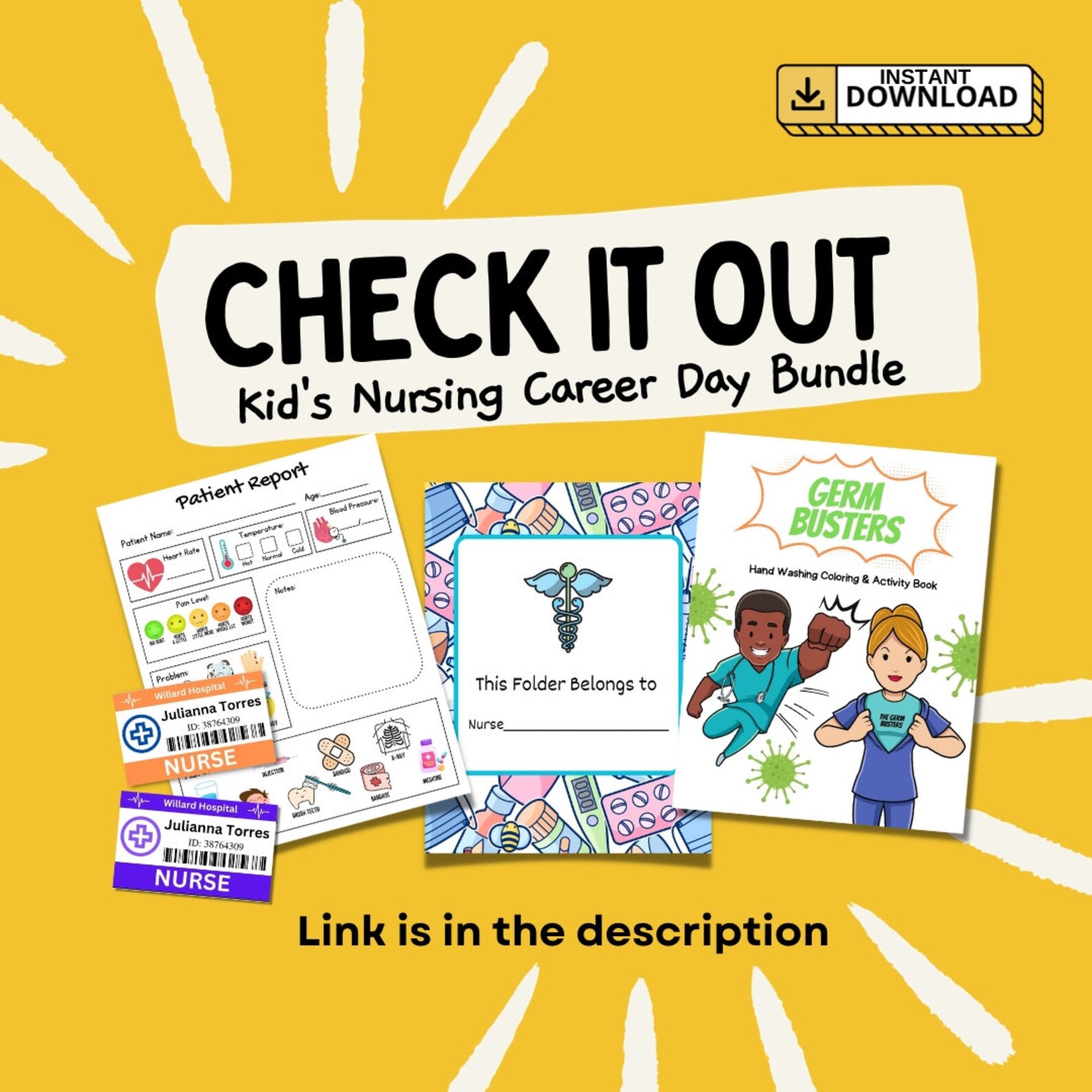 Editable ID Badge for Kids | Pretend Nurse Play | Medical Party ...
