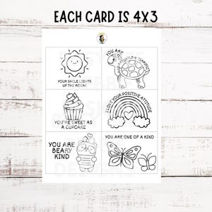 Compliment Cards | Kindness Cards to Color | Printable Positivity ...