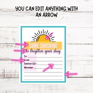 Printable Kindness Gram Fundraiser Flyer Template Sunshine Candy Grams ...