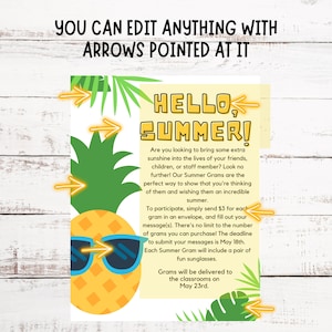 Editable Summer Gram Fundraiser Template | Have a Bright Summer Tags ...