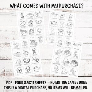 Mini Kindness Cards to Color | Affirmation Cards | Printable Kindness ...