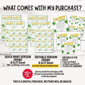 Editable St. Patricks Day Flyer Fundraiser Lucky Grams for School ...