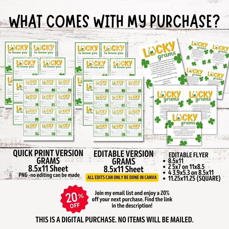 Editable St. Patricks Day Flyer Fundraiser | Lucky Grams for School ...