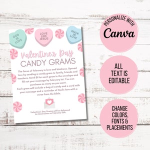 Bible Verse Valentine's Day Candy Gram Flyer | Bible Verses About God's ...