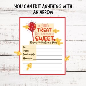 Editable Valentine's Day Lollipop Gram | Candy Gram for Fundraiser ...