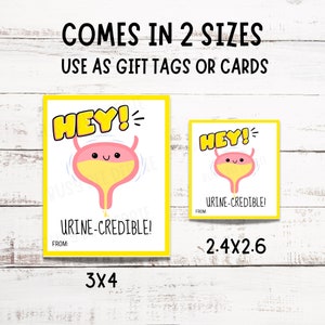 Printable Urine Gift Tags Cards for Doctor, Nurse, Urologist ...