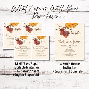 Editable Thanksgiving Dinner Printable Invitation Friendsgiving ...