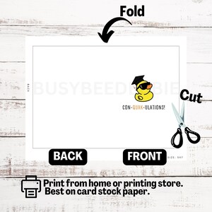 Conquackulations Duck Pun Graduation Card | Funny Graduation Card ...