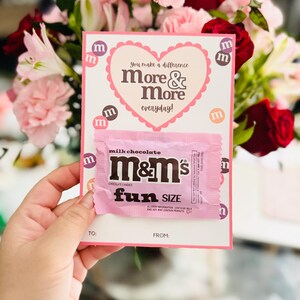 Printable M&M Candy Gift Tag | Valentine's Day Gifts for Teachers ...