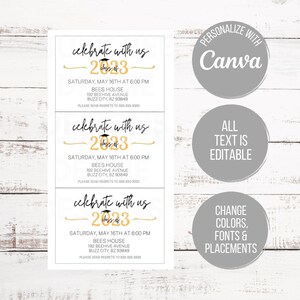 Graduation Party Insert Card Graduation Information Card - Etsy